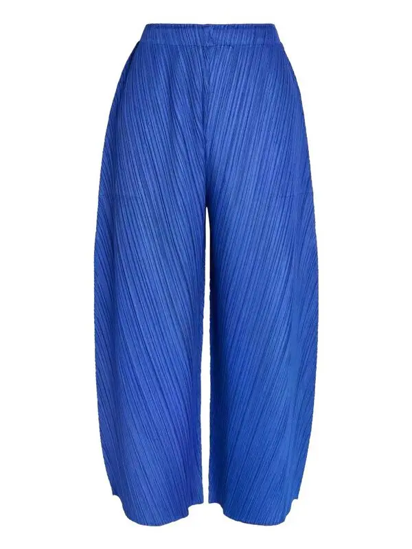 Issey Miyake Pleated Wide-leg Trousers - Blue