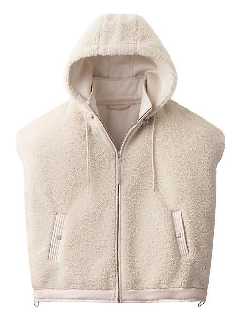 THE WHITE COMPANY Hooded Borg Gilet - Biscuit
