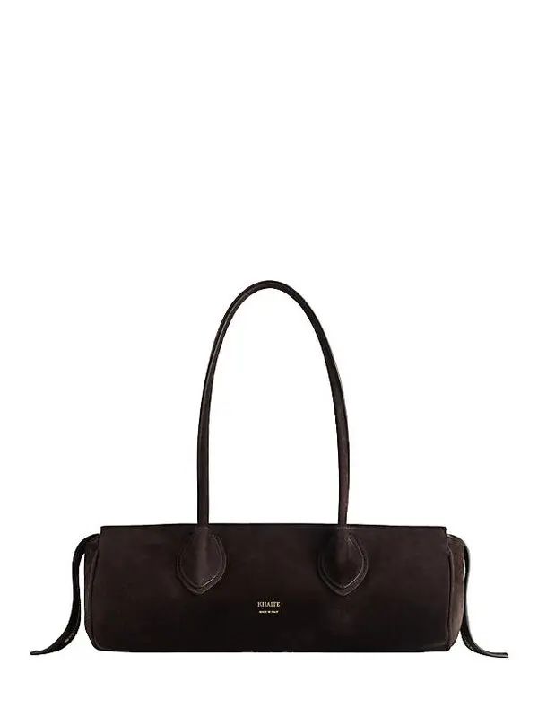 Khaite Donna Leather Shoulder Bag - Ebano