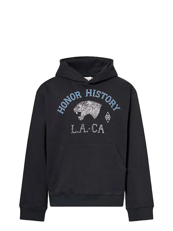 HONOR THE GIFT Cotton-jersey Hoody - Black