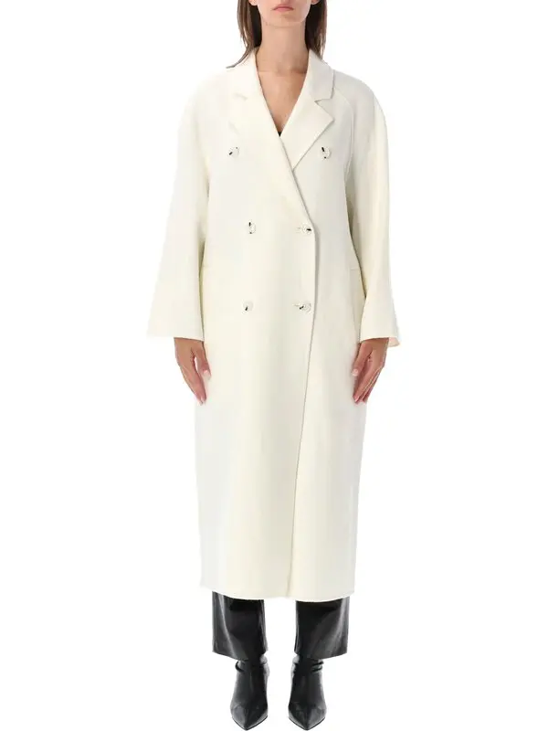 Loulou De Saison Double-breasted Wool-cashmere Coat - Bianco