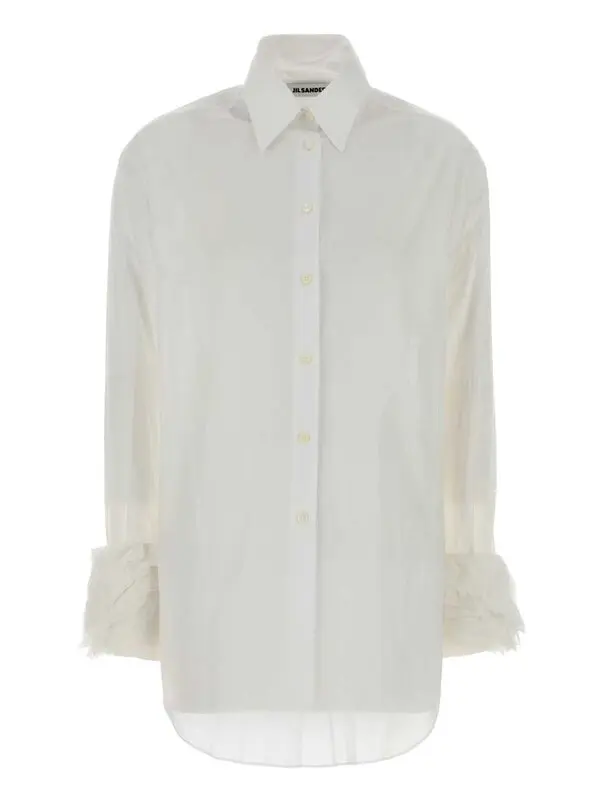 JIL SANDER Cotton Muslin Shirt - White