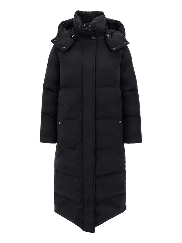Woolrich Long Hooded Puffer Coat - Black