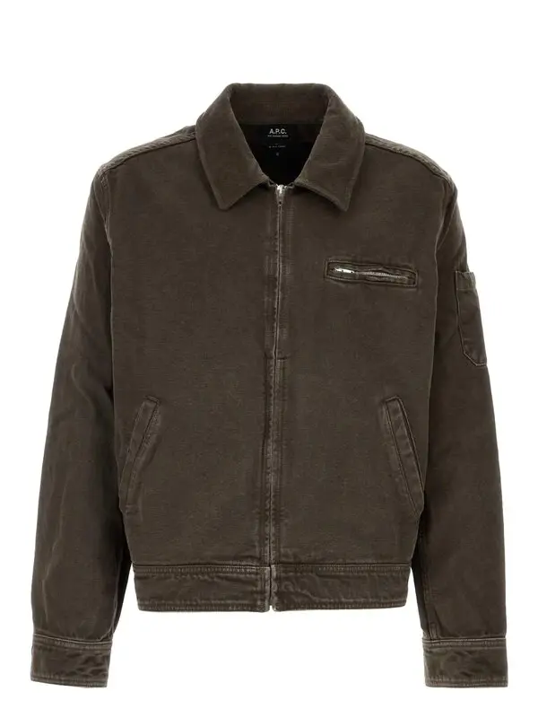 A.p.c. Chocolate Denim Trucker Jacket - Brown