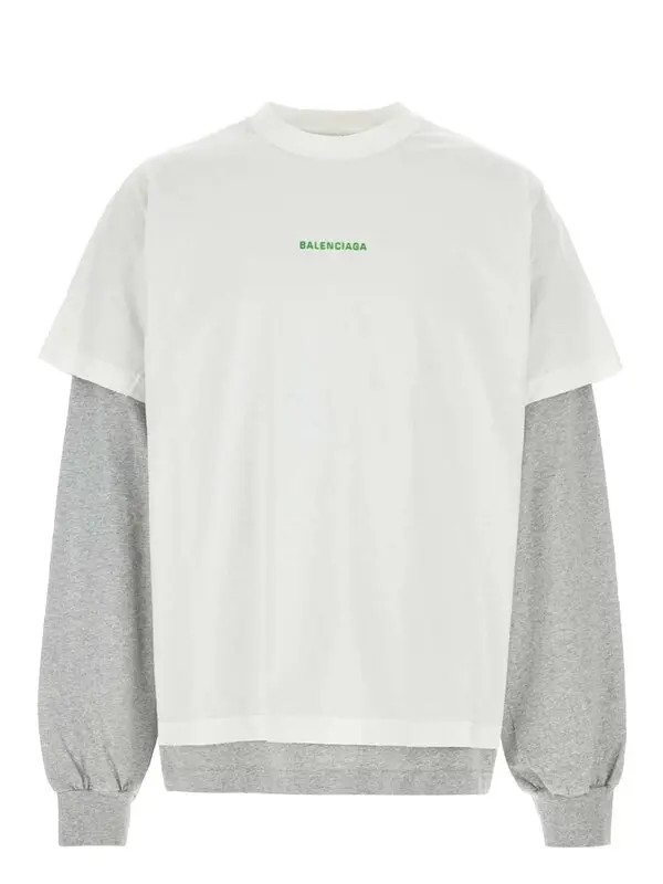 Balenciaga Balancing Two-tone Cotton Oversize T-shirt - Multicoloured