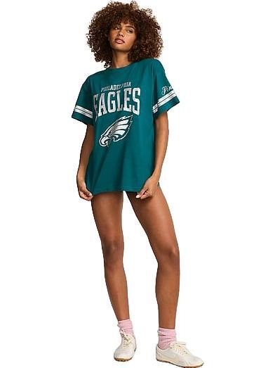 Pink Nfl Collection Campus Cotton Bling Tee - Blue