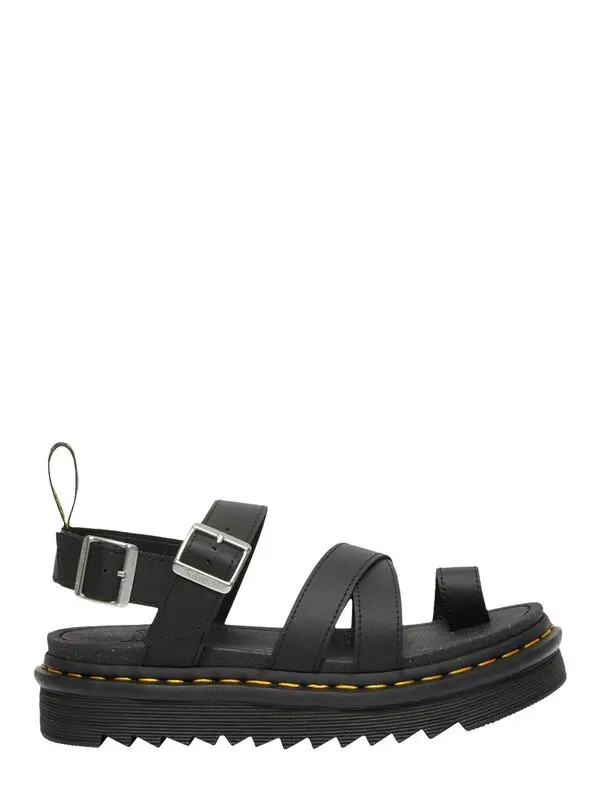 Dr. Martens Avry Hydro Leather Strap Sandal - Black