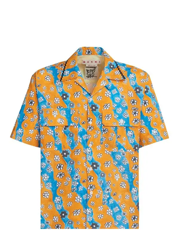 Marni Floral Print Shirt - Orange