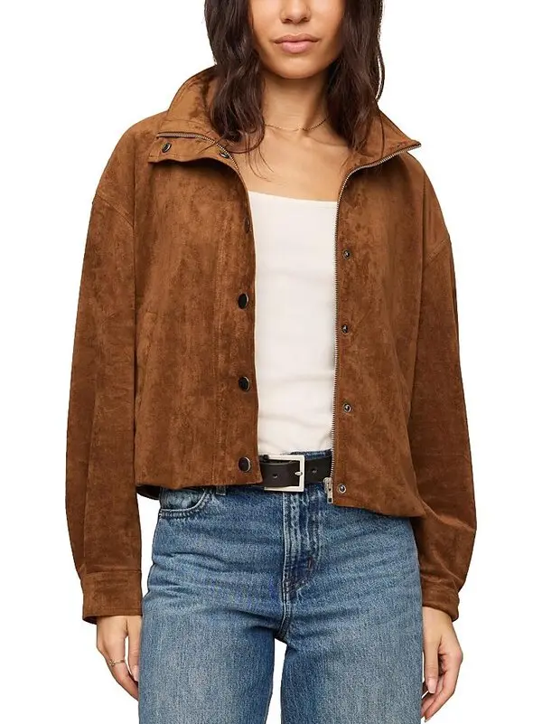 Z Supply Corin Bubble Hem Jacket - Saddle Suede