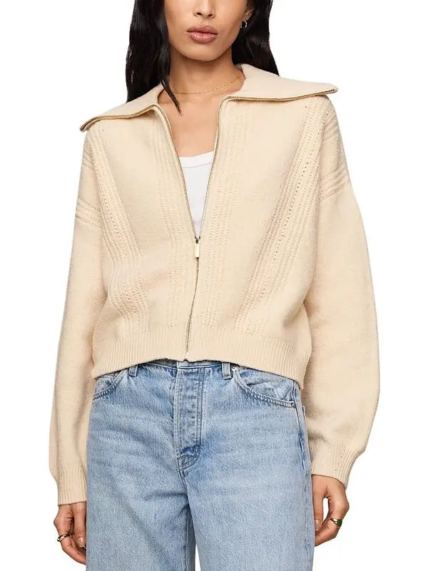 Z Supply Silverlake Zip Front Cardigan - Chalk