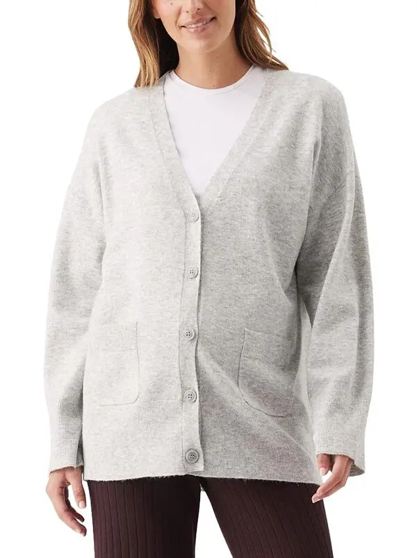 RIPE MATERNITY Chelsea V-neck Cardigan - Silver Marle
