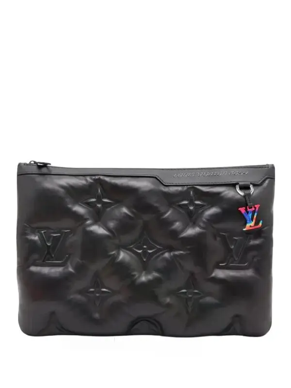 LOUIS VUITTON 2018 Monogram Puffer Pouch Clutch Bag - Black