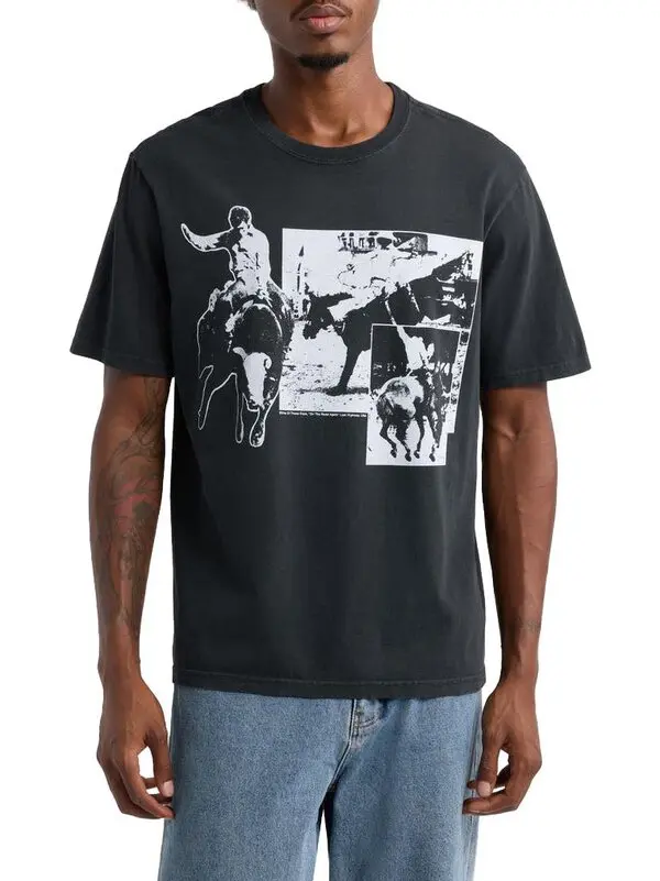 ONE OF THESE DAYS America's Sport Cotton T-shirt - Washed Black