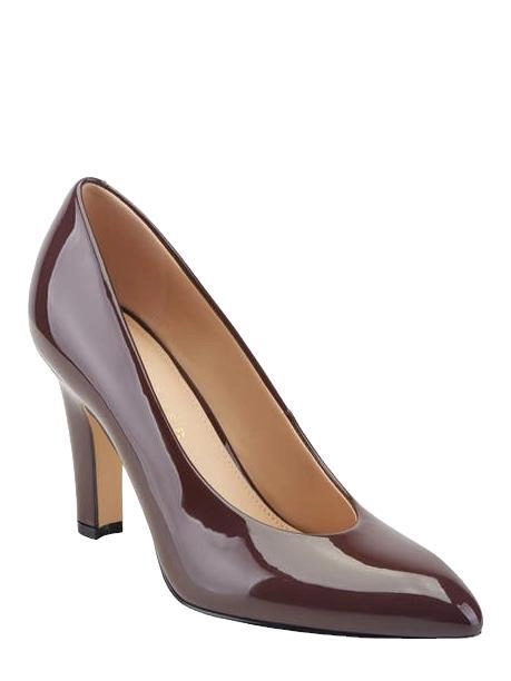 Marc Fisher Mllianne Pointed Toe Block Heel Pumps - Dark Red/red