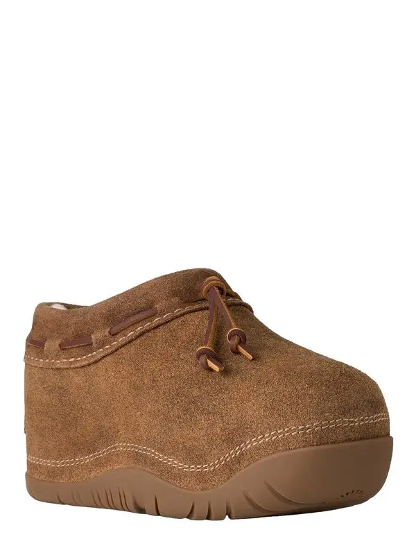 UGG Buckled Clogs With Sheepskin Insole - Chestnut