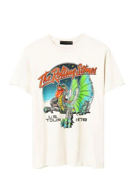 Junk Food Rolling Stones U.s. Tour 1978 Graphic T-shirt - Birch