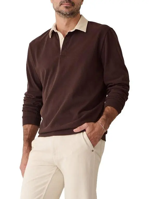 Marine Layer Organic Cotton Rugby Polo - Java
