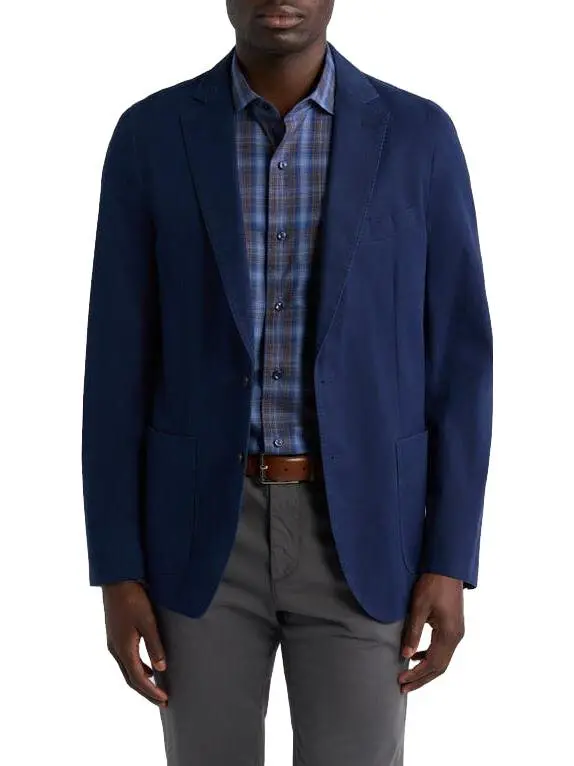 David Donahue Cotton Cashmere Sport Coat - Navy