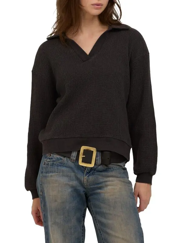 PROJECT SOCIAL T Pacific Collared Pullover - Black