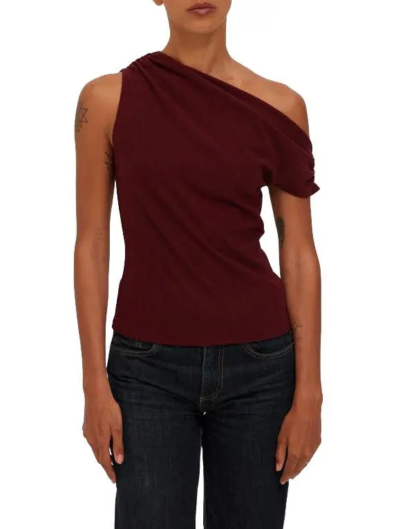 PROJECT SOCIAL T Laurel Off-the-shoulder Top - Dark Cherry