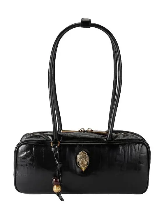 Kurt Geiger Small Celia Leather Duffle Crossbody Bag - Black