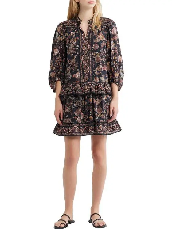 CLEOBELLA Emily Organic Cotton Printed Mini Dress - Bois Print