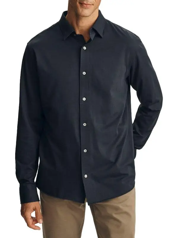 34 Heritage Cotton Blend Button-up Shirt - Total Eclipse