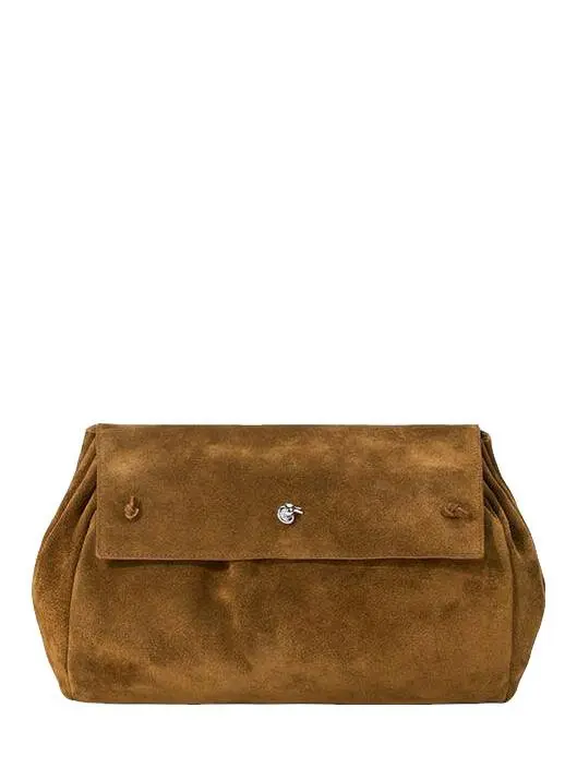 Staud Cy Oversized Clutch - Cigar