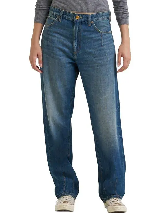 LEEM Upsized Rider High Waist Straight Leg Jeans - Lashing Out