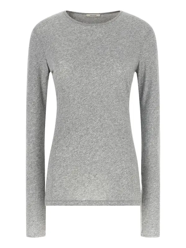 ENTIRE STUDIOS Crew-neck Long-sleeve Knit Top - Grey