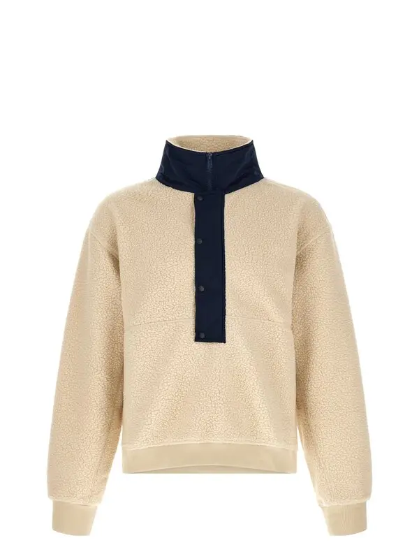 ENTIRE STUDIOS Stand-collar Fleece Sweatshirt - Beige