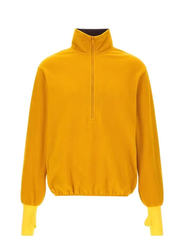 ENTIRE STUDIOS Shell Fleece Half Zip Sweatshirt - Yellow