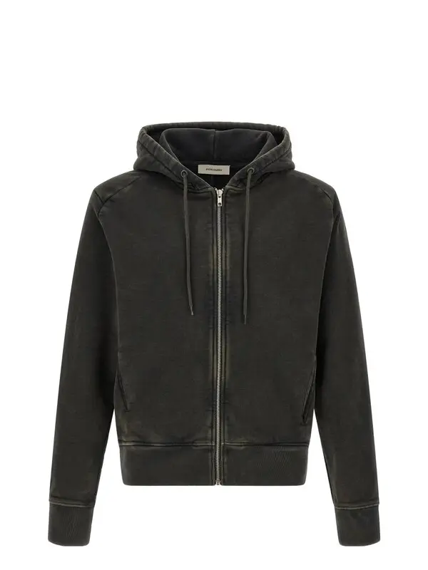 ENTIRE STUDIOS Slim Zip Up Hoodie - Black