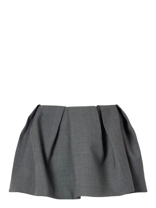SHUSHU/TONG Pleated Mini Skirt - Grey