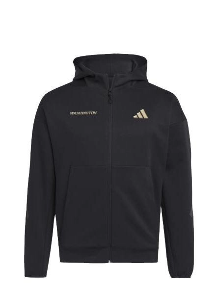Adidas Washington Huskies Z.n.e Full-zip Hoodie - Black