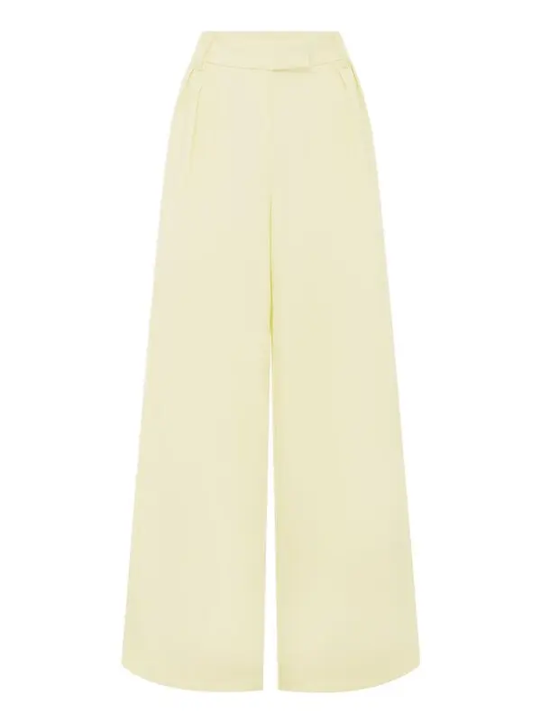 LEO LIN Elisha Wide Leg Pants - Chartreuse