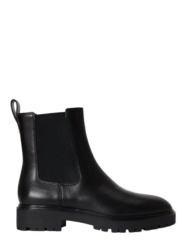 Ralph Lauren Allyson Calfskin Chelsea Bootie - Black