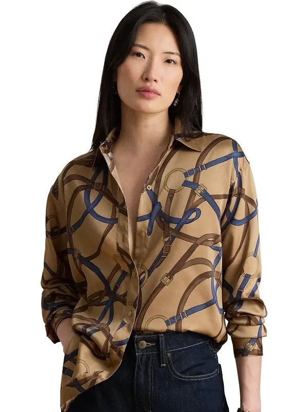Ralph Lauren Belting Print Twill Shirt - Camel Multi