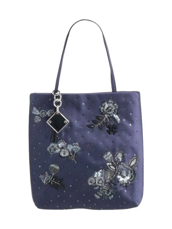 Tory Burch Embellished Satin Handbag - Blue