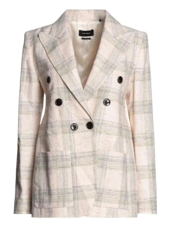 Isabel Marant Étoile Woolblend Plaid Double-breasted Coat - Ivory