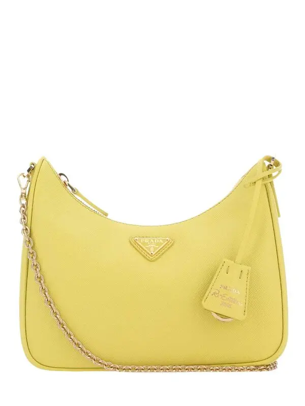 Prada Re-edition 2005 Leather Shoulder Bag - Yellow