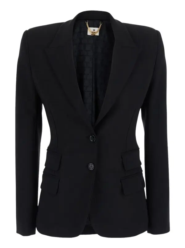 Elisabetta Franchi Single-breasted Blazer - Black