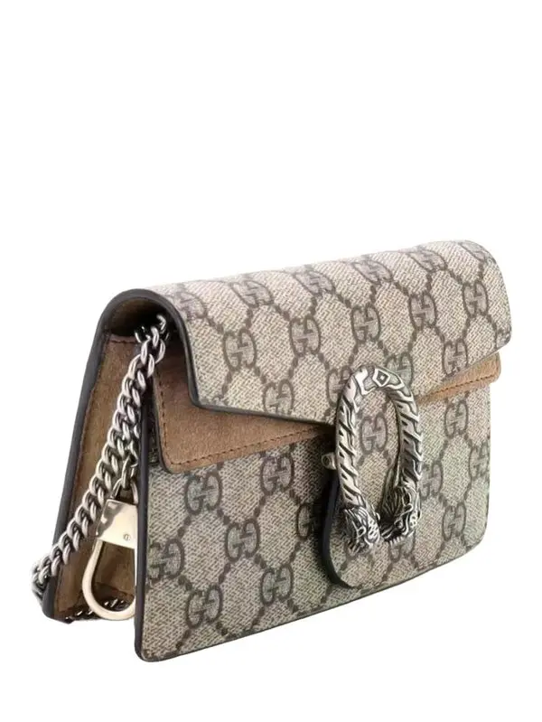 Gucci Dionysus Gg Coated Canvas Super Mini Crossbody Bag - Brown