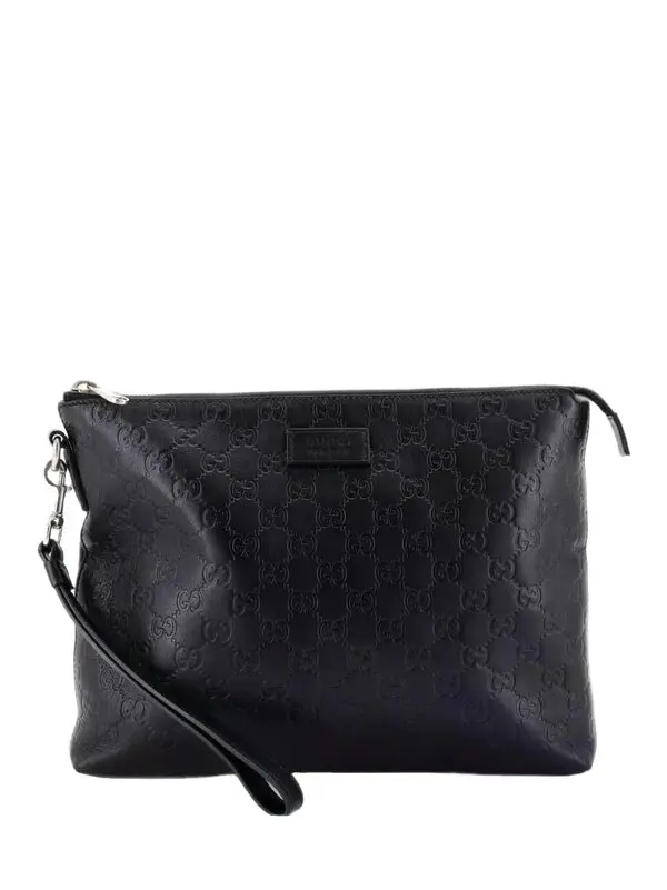 Gucci Leather Clutch Bag - Black