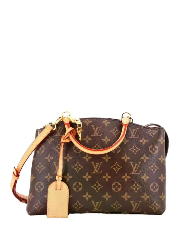 LOUIS VUITTON Petit Palais Handbag Monogram Canvas Satchel - Brown