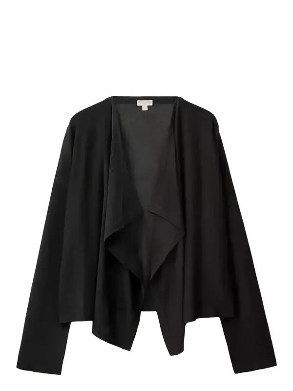 BENETTON Draped Open-front Cardigan - Black