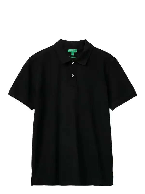 BENETTON Logo-embroidered Polo Shirt - Black