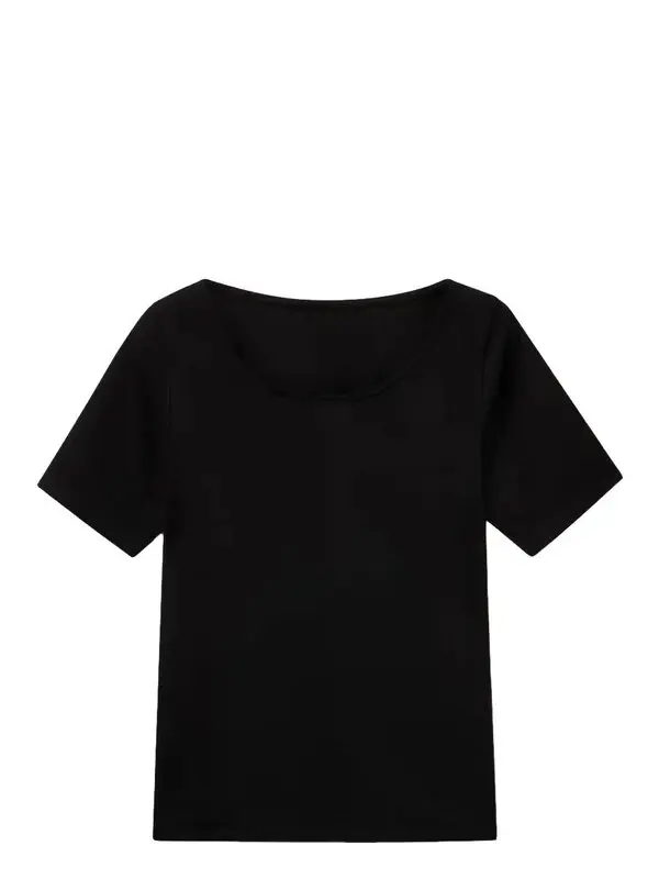 BENETTON Scoop Neck Short Sleeve T-shirt - Black
