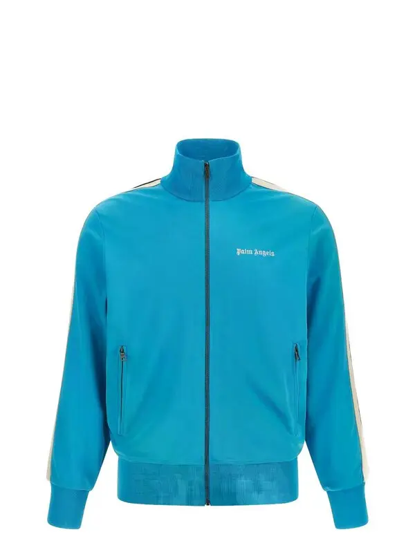 Palm Angels Track Stripe-detail Zip-up Sweatshirt - Blue