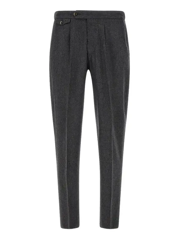 PT TORINO Union Pleated Tailored Trousers - Grey